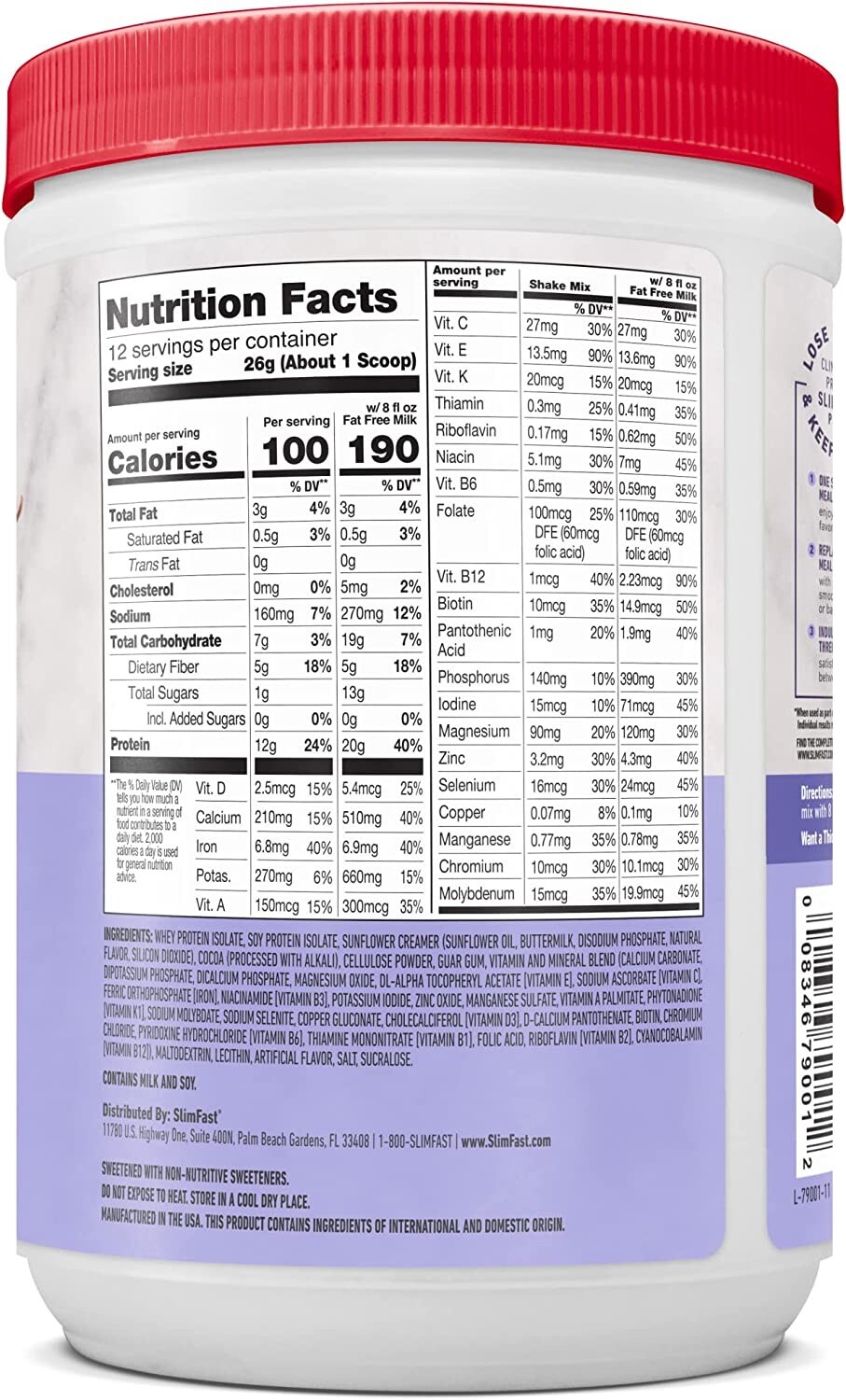 SlimFast Advanced Nutrition High Protein Meal Replacement Smoothie Mix ...