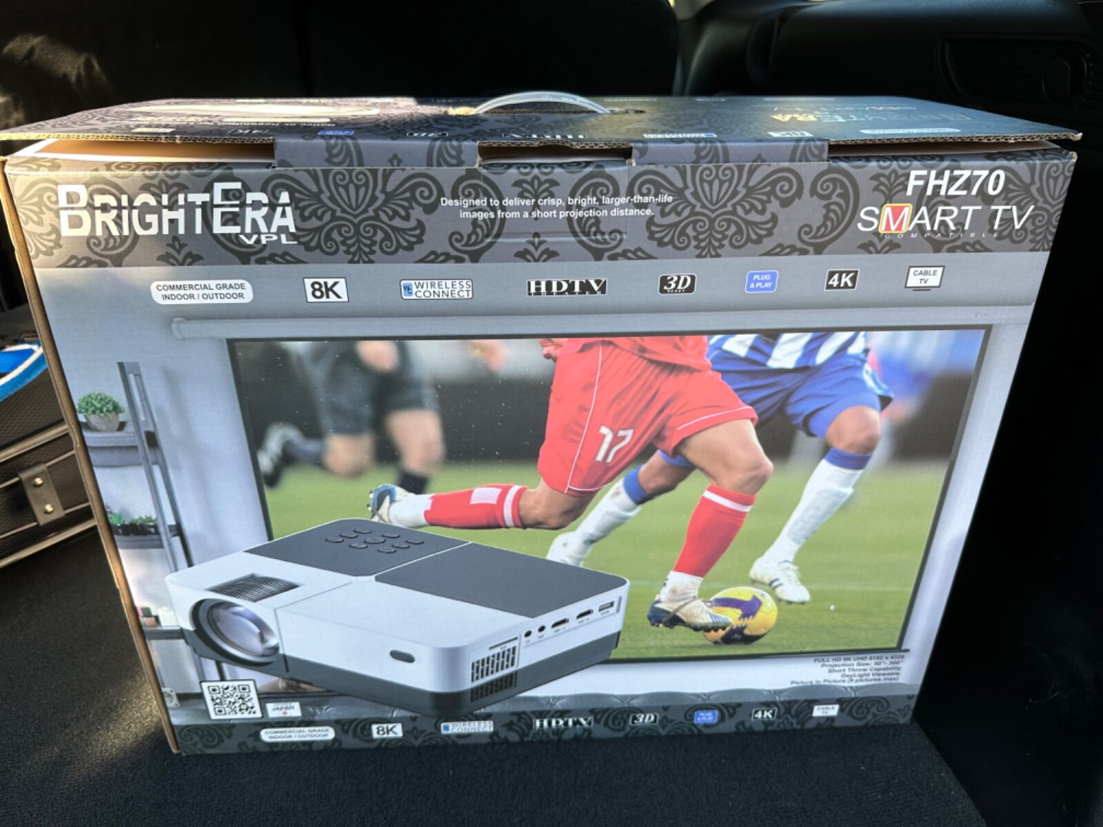 Bright ERA VPL FHZ70 Smart Projector 8K HD Bundle With Projector Screen ...