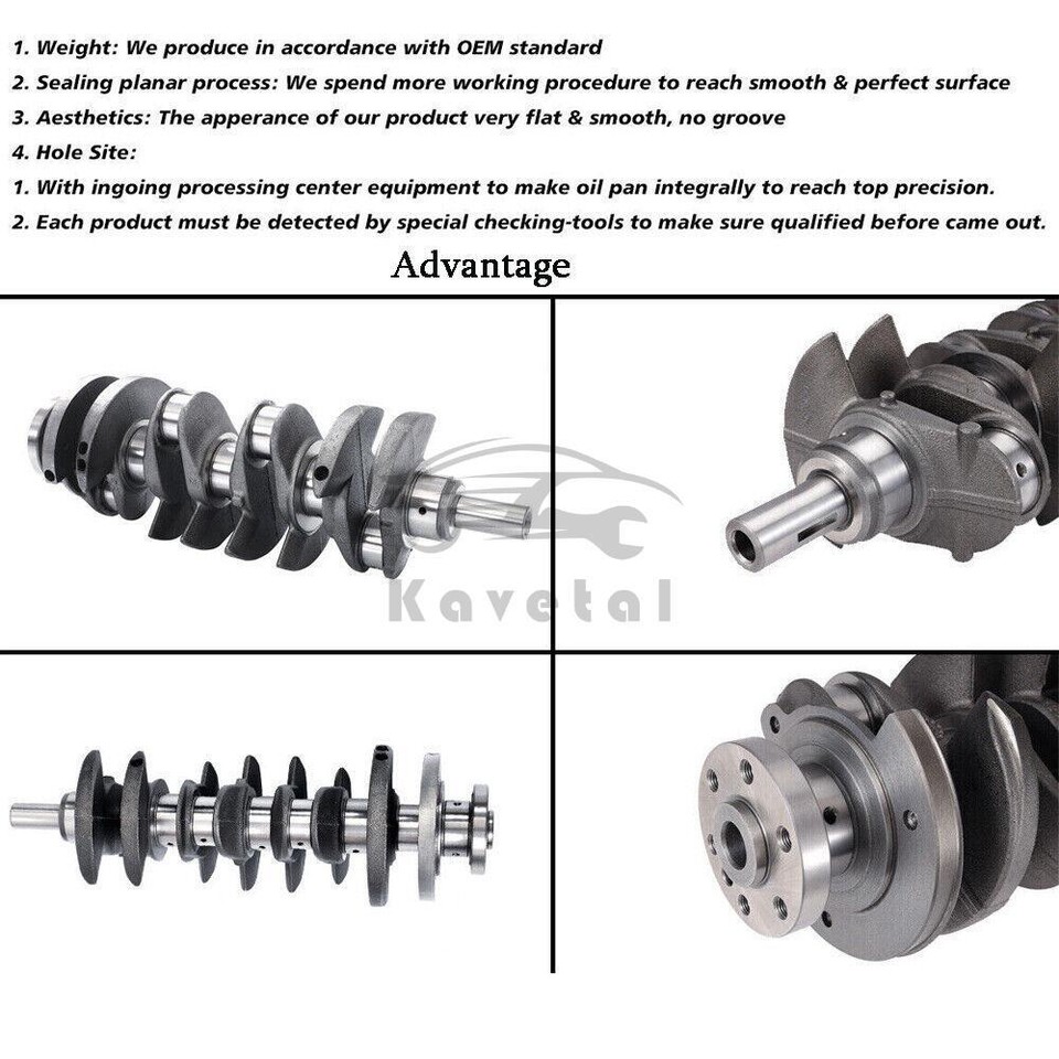 Complete Engine Rebuild Kit Crankshaft Rods Timing For Chevrolet Buick ...