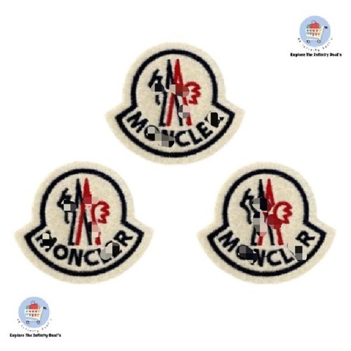 3pcs Luxury Style Embroidered Logo Patches – Iron-On/Sew-On White ...