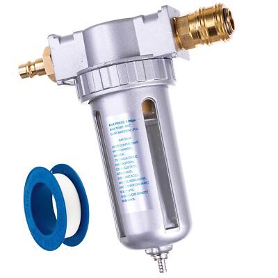 1/2 Air Line Water Trap Filter Pressure Spray Gun Compressor 40µm ...