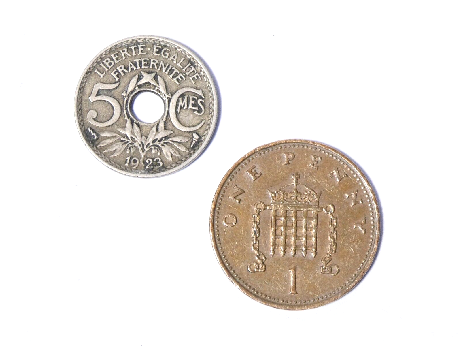 1923 French France Liberte Egalite Fraternite 5c Five Centimes Coin # ...