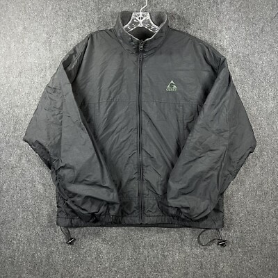 Gerry Jacket Men’s Large Black Insulated Parka Coat Full Zip Fleece ...