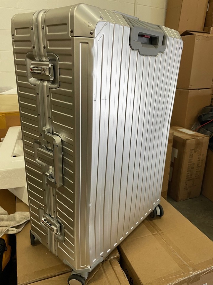 All Aluminum Luggage Suitcase 28" TSA Lock -- Minor Damages | eBay