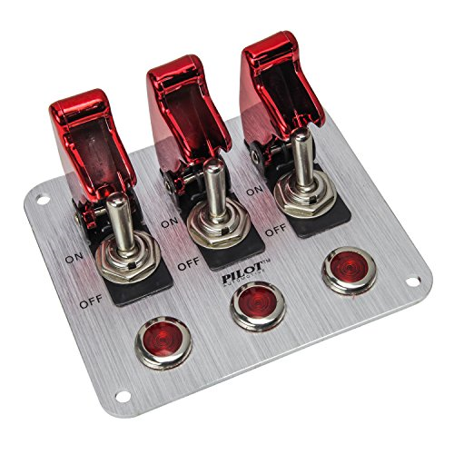 Pilot Automotive 3 Set Racing Toggle Switch Plate RED PL-SW53R ...