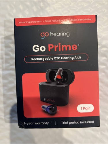 Go Hearing - Go Prime Rechargeable OTC Hearing Aids with Charging Case ...