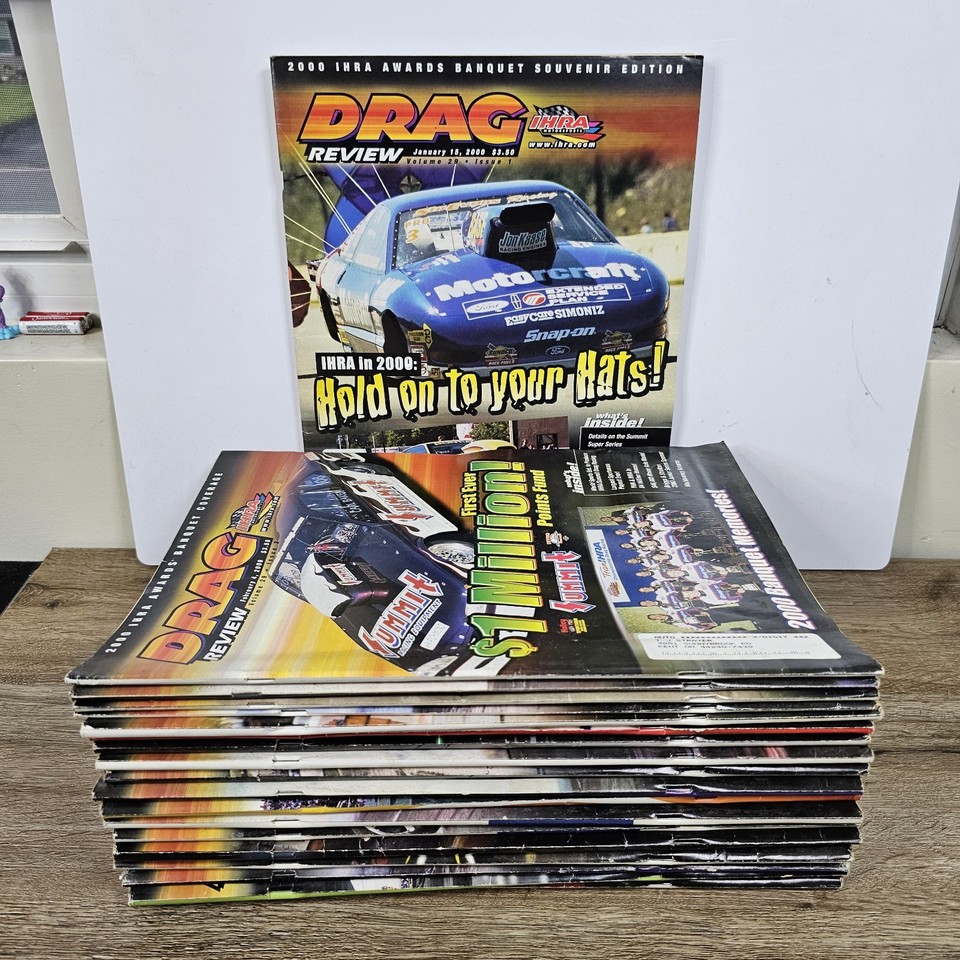 Vtg Drag Review Magazine IHRA Vol 29 LOT OF 19 Racing Magazines ALL ...