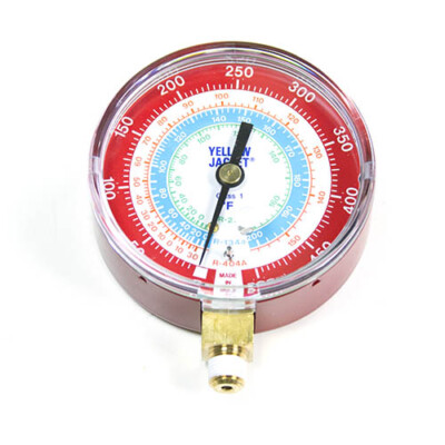 Yellow Jacket 49105 3-1/8" Dry Pressure Gauge, Red °F, 0-500 psi | eBay