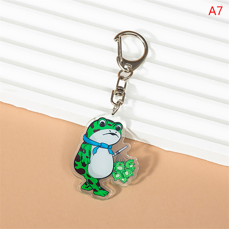 Frog Acrylic Keychain Backpack Decoration Cartoon Animal Frog Pendant ...