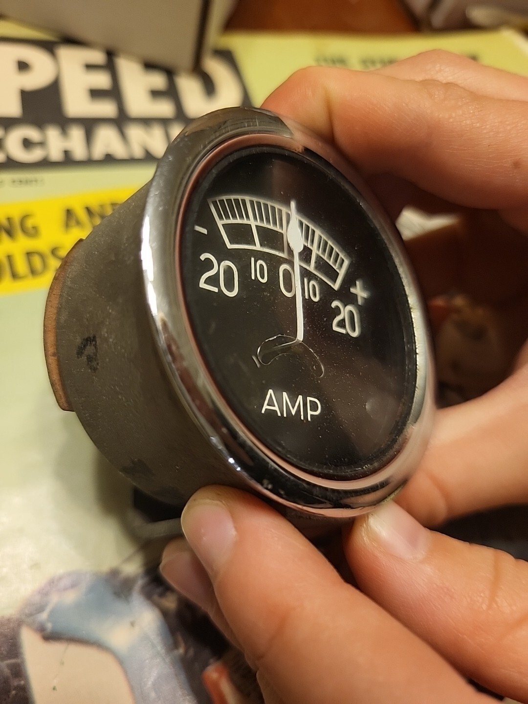 Stewart Warner Vintage 2" Smoothie Amp Gauge Tulip Needle Hot Rod Rat ...