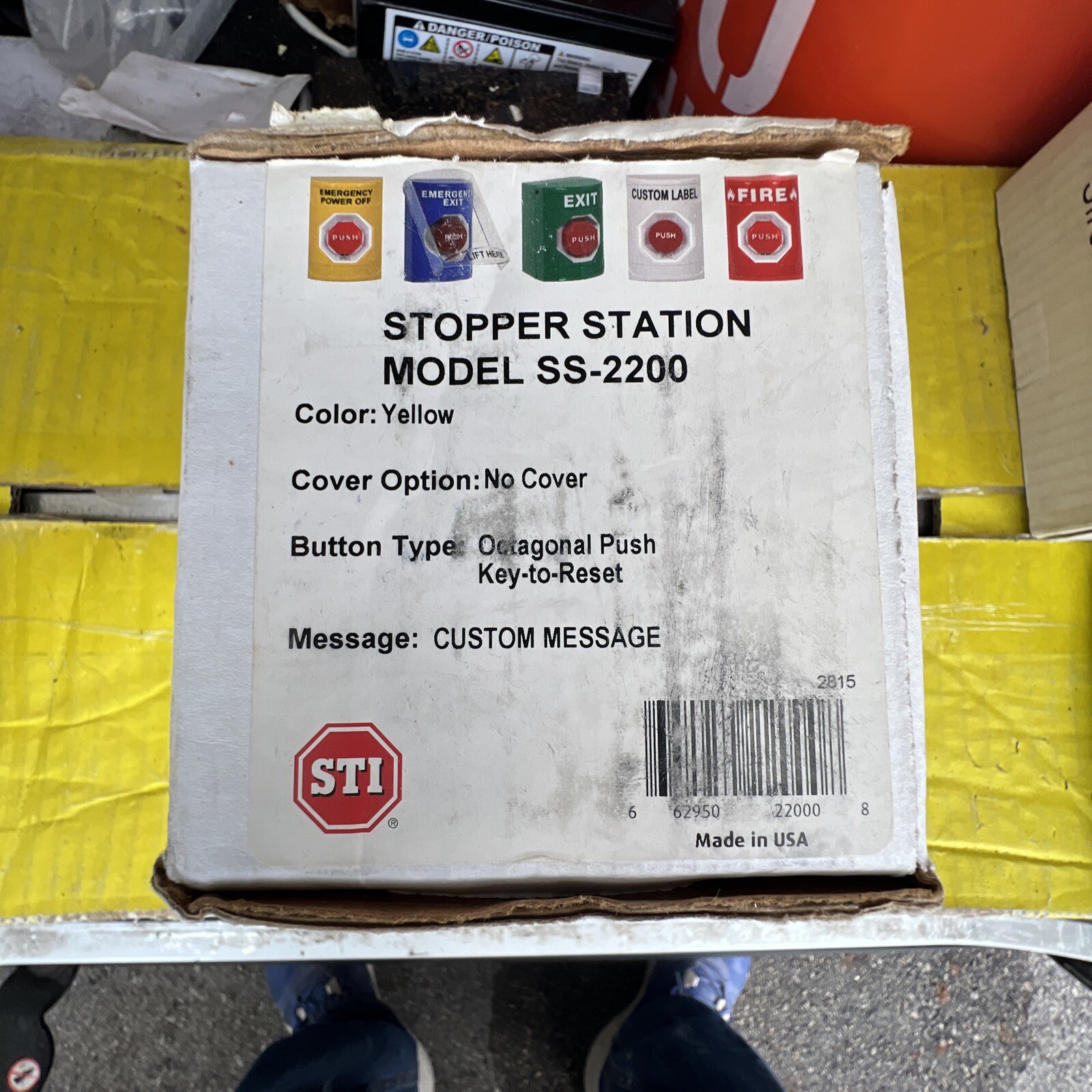 STI SS-2200 Yellow Stopper Station Pushbutton With No Cover New | eBay