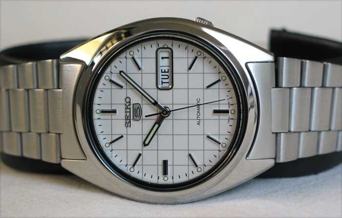 Seiko 5 Automatic SNXF05K1 21 Jewels Day Date White Watch SNXF05 | eBay