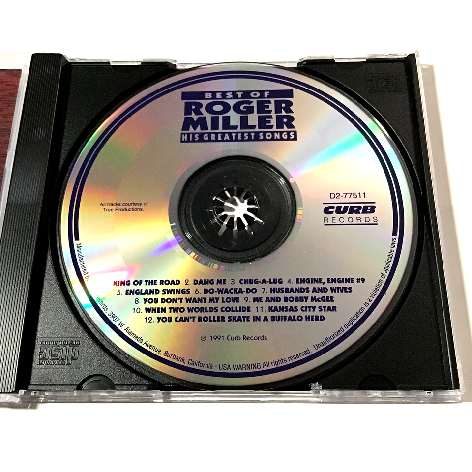 Roger Miller - Best Of Roger Miller His Greatest Songs (CD, 1991 ...