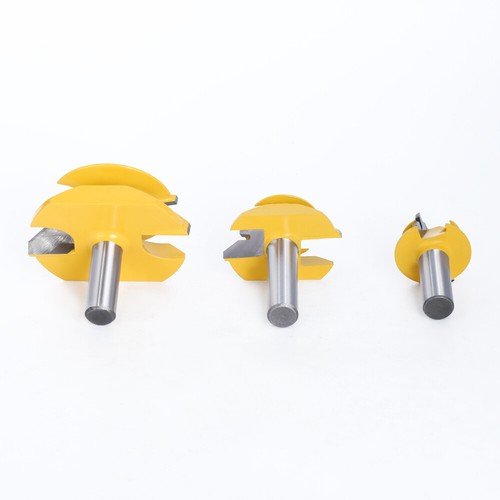 3pcs 12mm 1/2" Shank 45 Degree Lock Miter Bits Glue Joint Set Tenon ...