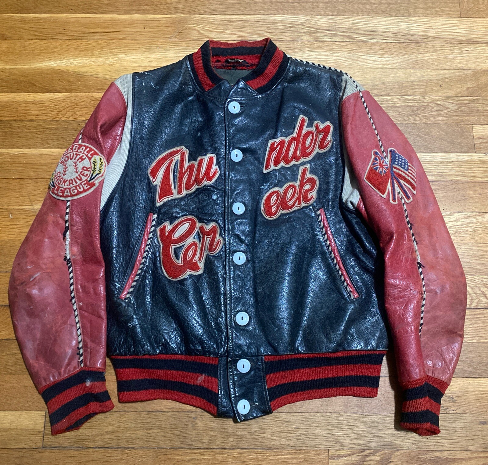 Vintage 1940s - 1950s Canadian Leather Horsehide Base… - Gem