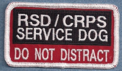 RSD/CRPS SERVICE DOG DO NOT DISTRACT - Service Dog vest patch | eBay