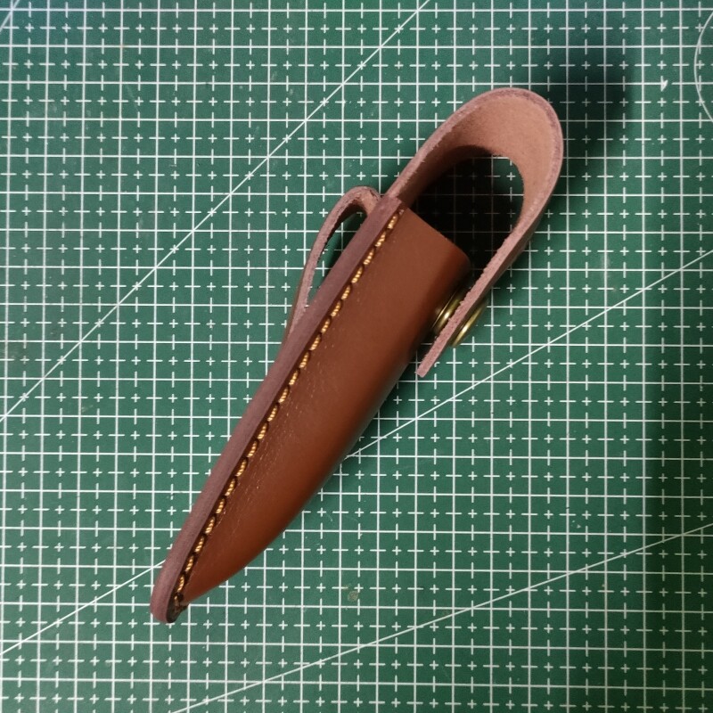 5" Vintage Dark Brown Leather Sheath for Buck 110 Pocket Folding Knife ...