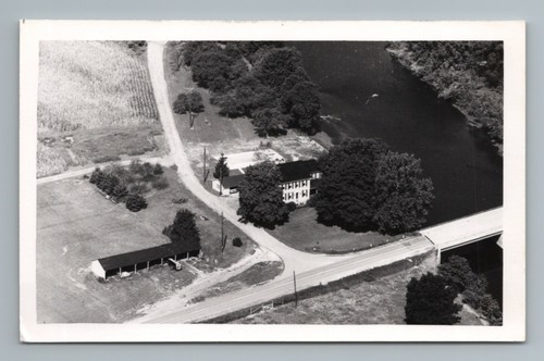 Farmhouse Bridge Unknown River Birdseye RPPC Photo Vintage Postcard | eBay
