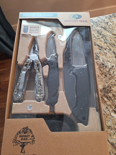 Mossy Oak 3pk Multi Tool & Knife Set W/Sheath Brand New In Box | eBay