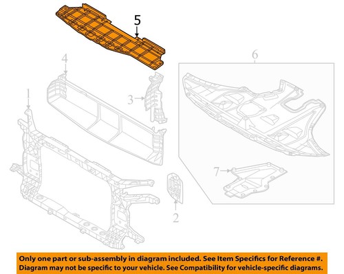 HYUNDAI OEM 22-24 Tucson Radiator Support Radiator Support-Guard ...