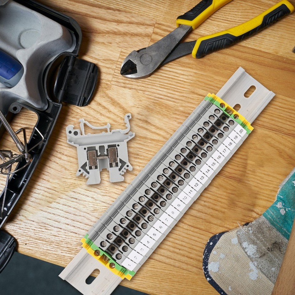 Rail Connector Square Terminal Accessories DIN End Brackets Block | eBay