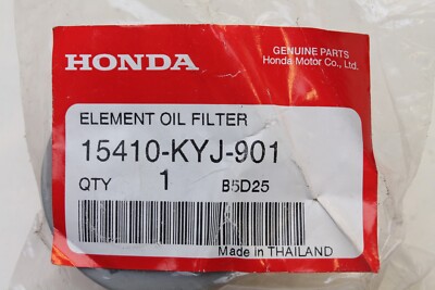 Honda 15410-KYJ-901 OEM Oil Filter Element Genuine Replaces ( 15410-KYJ ...