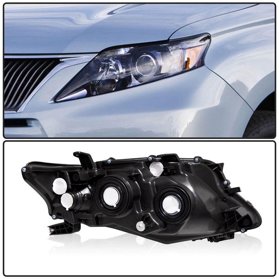 For 2010 2011 2012 Lexus RX350 Headlights Black Headlamps 10 11 12 Sets ...