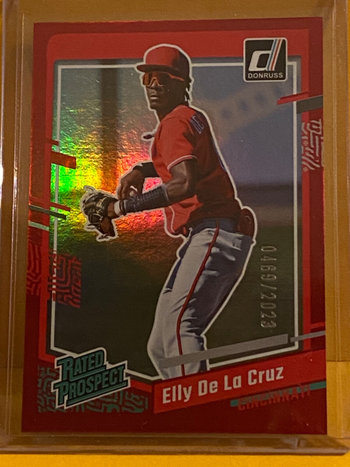 2023 Donruss Rated Prospect Holo Red /2023 & Base Elly De La Cruz #57 ...
