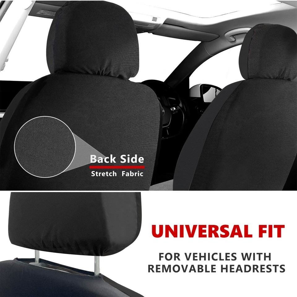 For Toyota Car Seat Cover Full Set Cloth Front Rear 5 Sit Chair Cushion ...