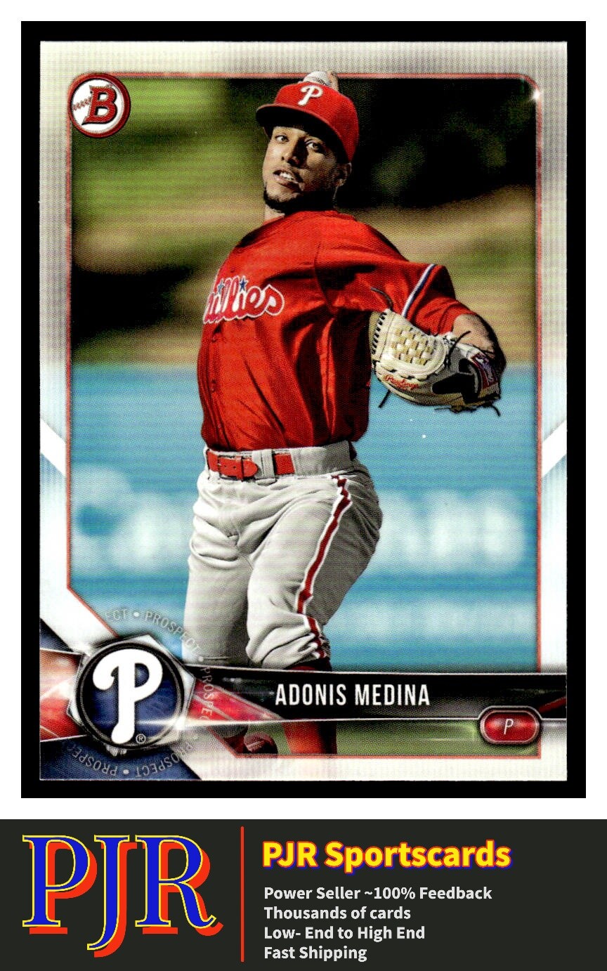2018 Bowman #BP51 Adonis Medina Philadelphia Phillies Buy 4 - 35% Off ...