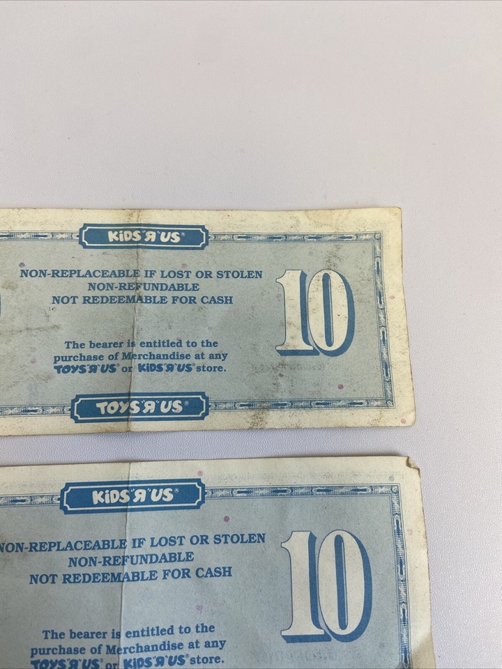 VINTAGE Geoffrey Money $10 Dollar 1993 Series Toys R Us Certificate | eBay
