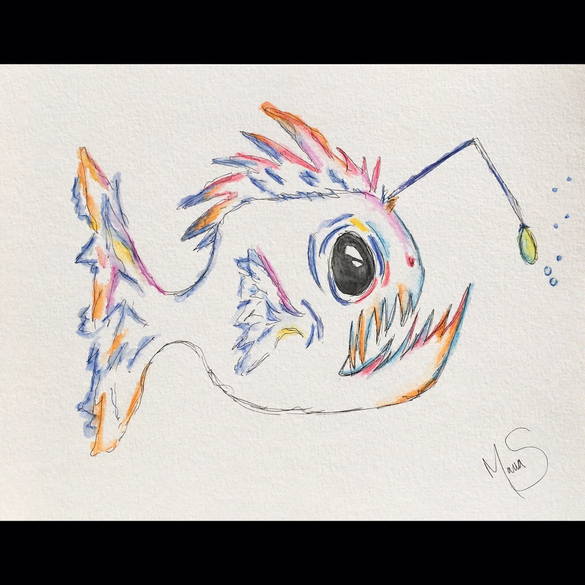 Angler Fish Drawing Cute