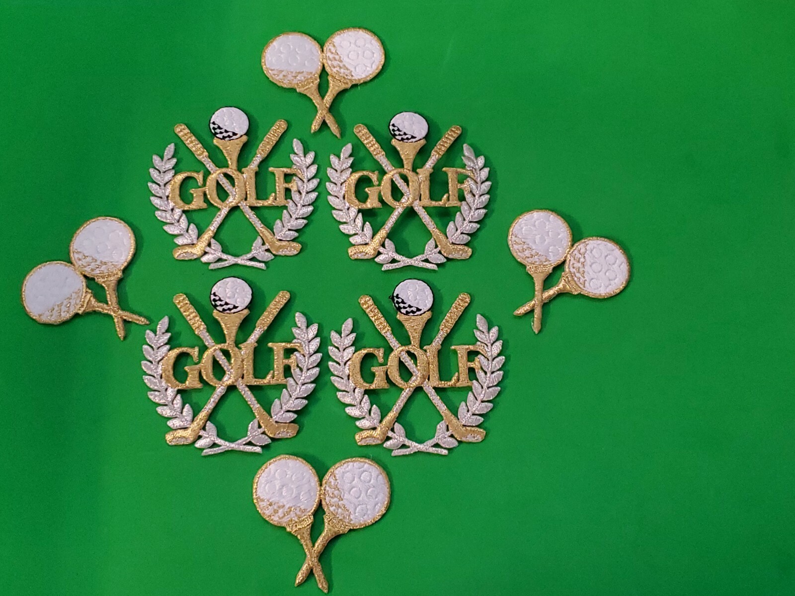 Lot of Golf Iron On Embroidered Patches Crossed clubs | eBay