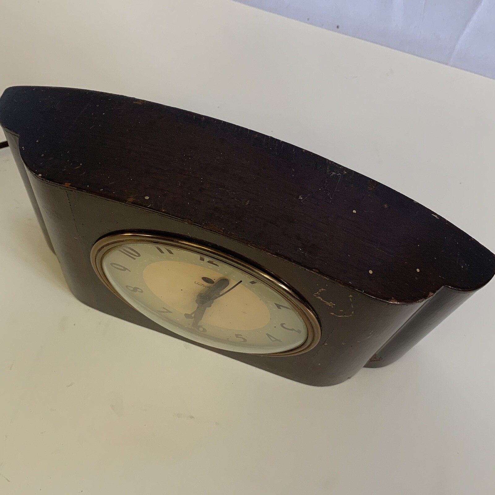 Vintage Warren Telechron Electric Wood Mantel Clock Model 4H87 Art Deco ...