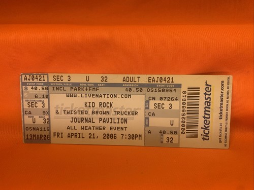 Kid Rock APRIL 21,2006 Journal Pavilion New Mexico Ticket Stub | eBay