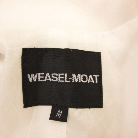 Weasel-Moat Women's White Off-White Trench Coat M Long Sleeve Mid ...