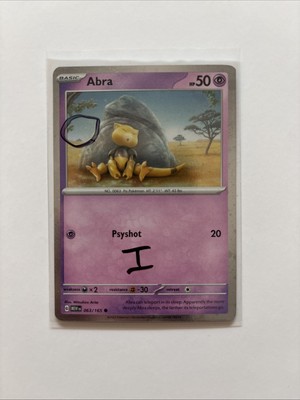 I SWIRL Pokemon Abra 063/165 Cosmos Holo Promo Variant Scarlet & Violet ...