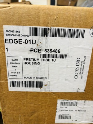 EDGE-01U (Corning) Fiber Optic Housing 1U Rack Holds up to 8 Modules or ...