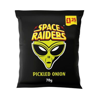 Space Raiders Pickled Onion Crisps 20 x 70g Priced Bags Tangy Corn ...