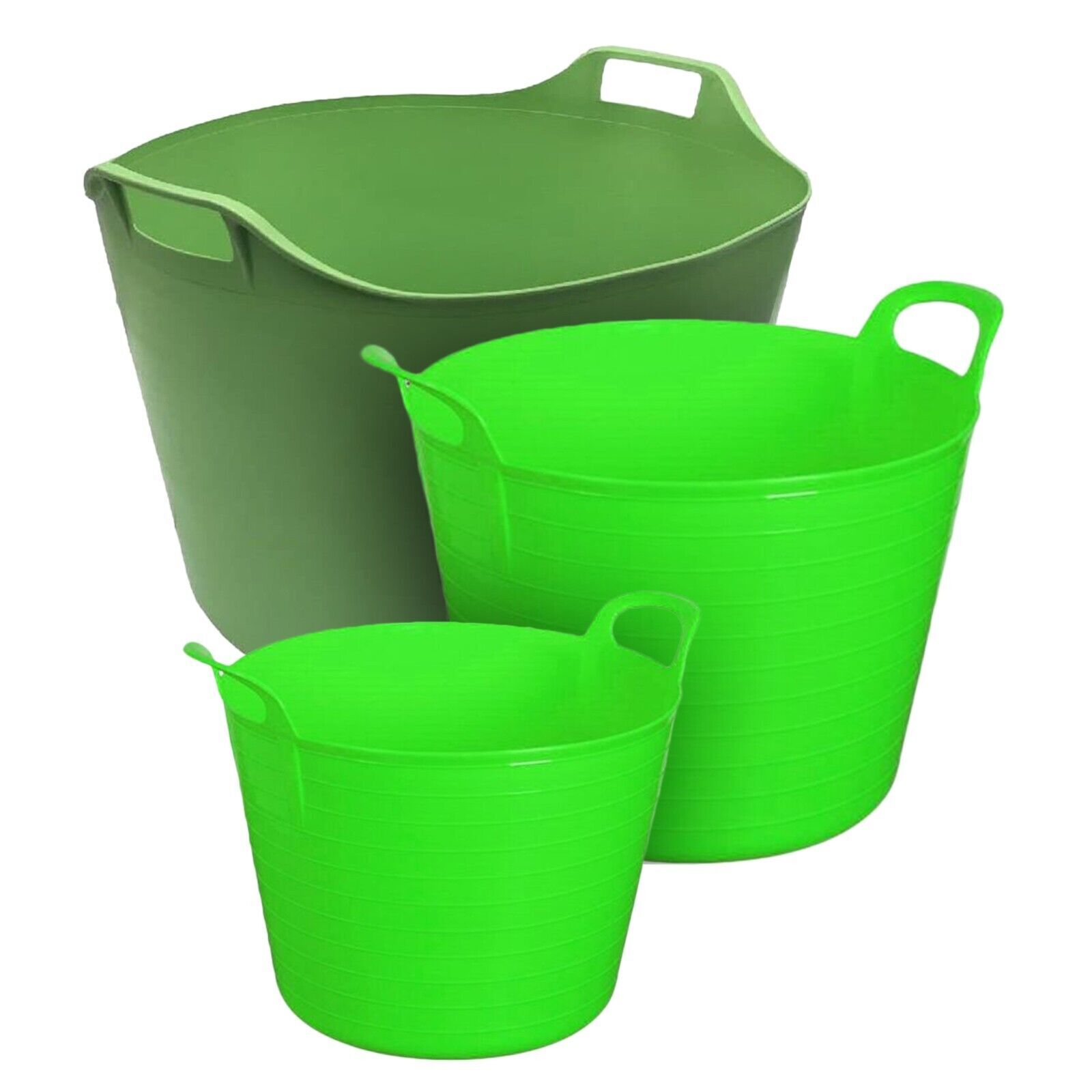 20 40 75L Plastic Flexi Storage Tub Horse Feed Bucket Home Garden ...
