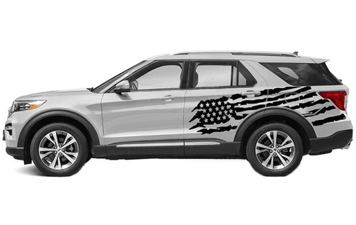 Graphic American Flag Stripe Sticker Kit For Ford Explorer Side Door ...