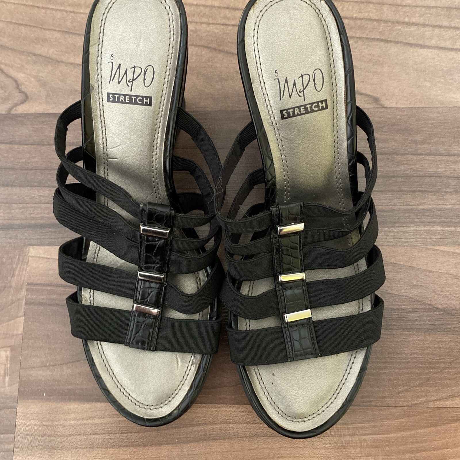 IMPO STRETCH WOMENS VIVICA WEDGE SANDALS - SIZE 7 1/2 - Gem