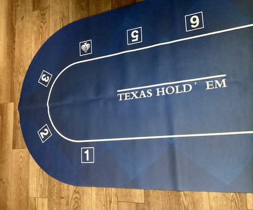 77 “x 39” Texas Hold'em Poker Mat Portable Rubber Backed 10 Player ...