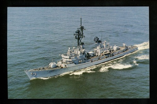 Military Ship chrome postcard USN Navy USS John King DDG-3 destroyer | eBay