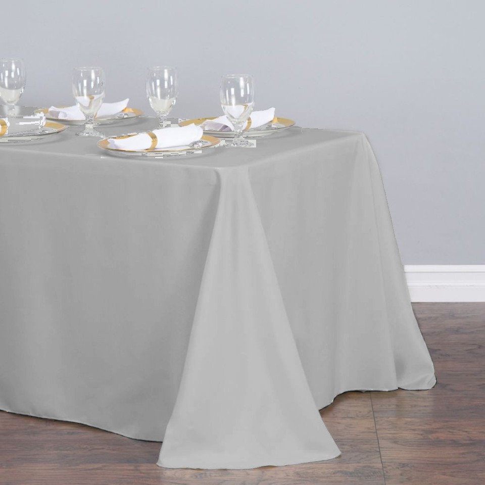 LinenTablecloth 90 x 156 in. Rect Poly Tablecloths,33 Color! Wedding ...