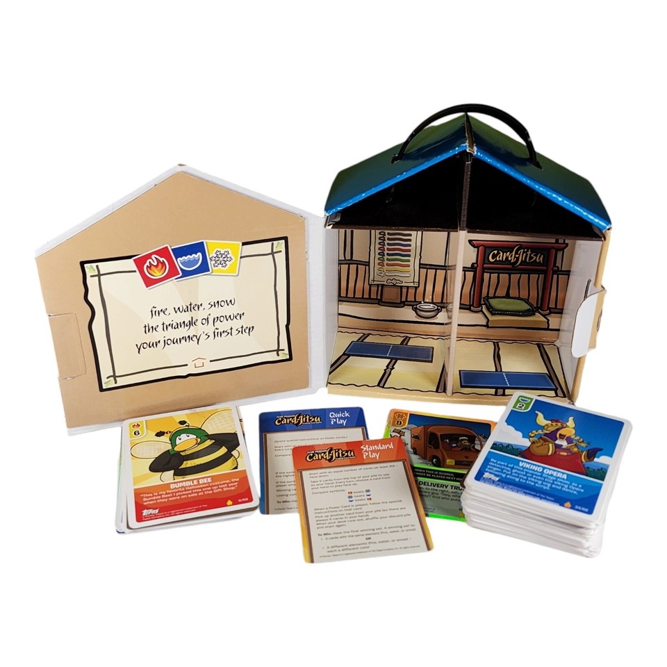 Disney Club Penguin Card Jitsu Lot Dojo Collectors Box Trading Card ...