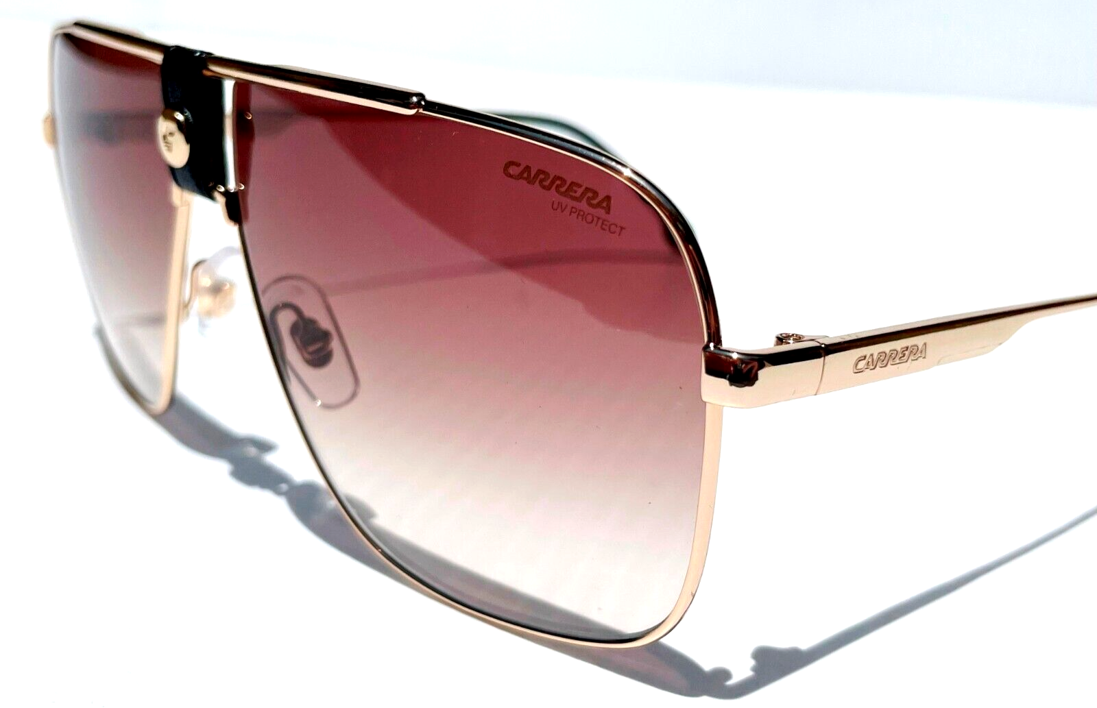 NEW CARRERA Polished Gold Frame Gradient Brown Lens Sunglass 1018/S J5GHA | eBay