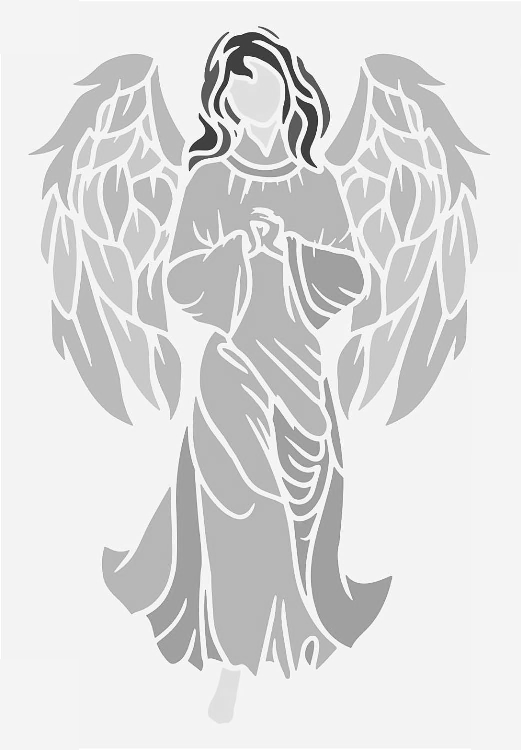 7"x10" Clear Plastic Stencil - Angel (SA697) | eBay