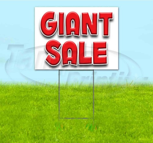 GIANT SALE 18x24 Yard Sign WITH STAKE Corrugated Bandit USA BUSINESS ...
