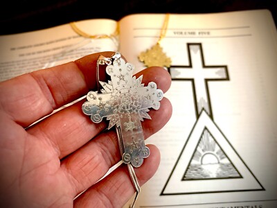 Hand Crafted Sterling Silver Golden Dawn ROSE CROSS LAMEN Talisman ...